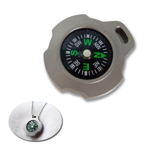 Oem Camping And Hiking Compass With Chain Mini Keychain Pocket Titanium