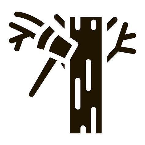 Tree Ax Icon Vector Glyph Illustration 17497138 Vector Art At Vecteezy