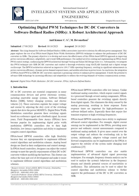 Pdf Optimizing Digital Pwm Techniques For Dc Dc Converters In Software Defined Radios Sdrs A