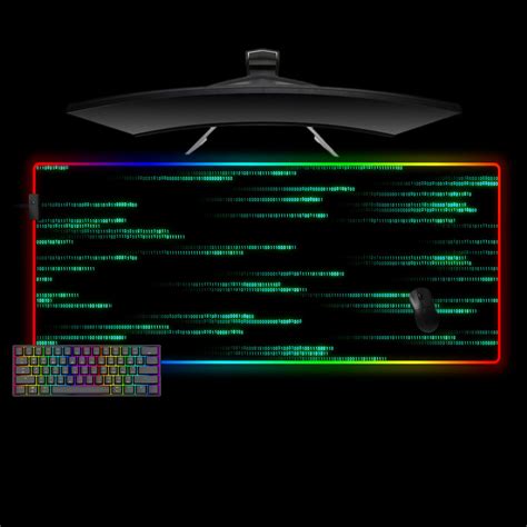 Binary Code Design M Xxl Size Rgb Gamer Mouse Pad