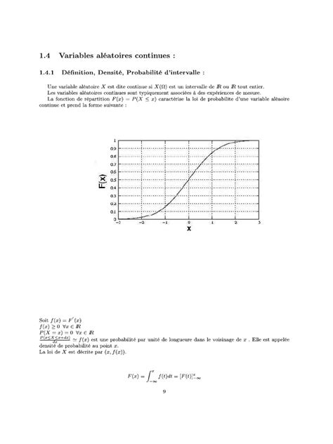 Chapitre5 Variable Aleatoire Continu 2021 22 1 Pdf