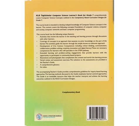 Klb Top Scholar Computer Science Grade 7 By Klb Back2school Plus