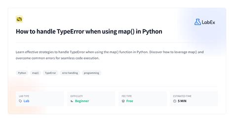 How To Handle Typeerror When Using Map In Python Labex