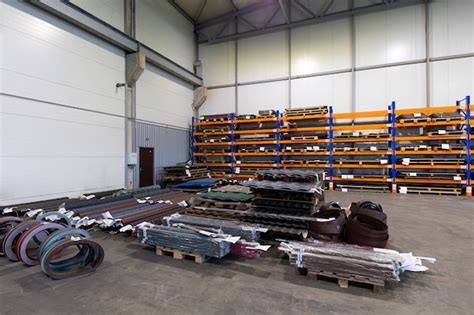 Premium Photo Storage Of Raw Materials In A Modern Factory Warehouse Concept