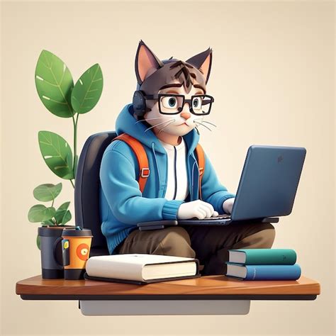 Coding Cats And Coffee Vector Illustration For Tech Professionals