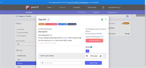 Picoctf Challenges Flag Leak Hello Cyber Enthusiasts Welcome To By Sparsh Ladani Medium