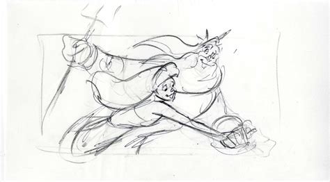 Original Disney Sketches Ariel