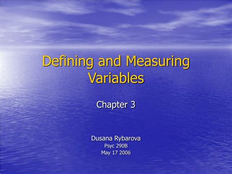 ppt defining and measuring variables powerpoint presentation free