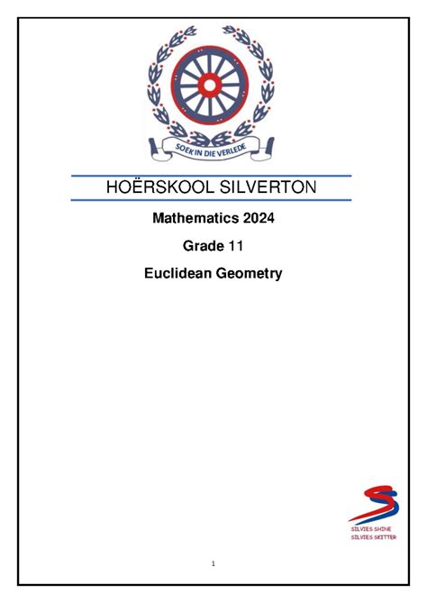 Grade Mathematics Topic Euclidean Geometry Notes Studocu