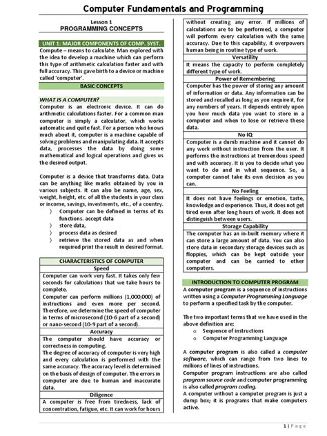 Cfp Notes Pdf Programming Computer Program
