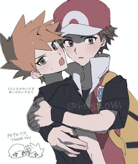 Red And Blue Oak Pokemon And More Drawn By Sekaiitinoki Danbooru