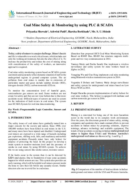 Pdf Irjet Coal Mine Safety And Monitoring By Using Plc And Scada
