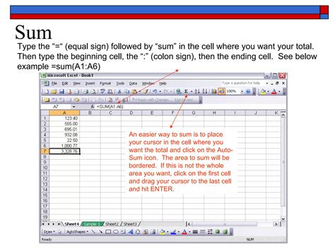 Sample Training Ppt Excel Basics Ppt