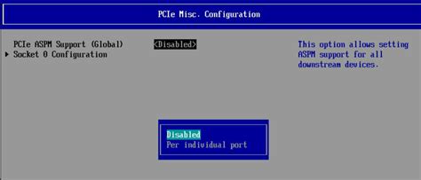 How To Disable Pcie Aspm Support In Bios Of Intel® Server System
