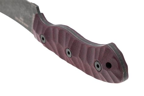 Esee Jg5 Esee Jg5 Lm 1095 Stone Washed Black Oxide Burgundy Linen Micarta Outdoor Knife