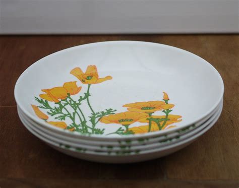 Lot De 4 Assiettes En Mélamine Téfal France Vintage Vintage Camping