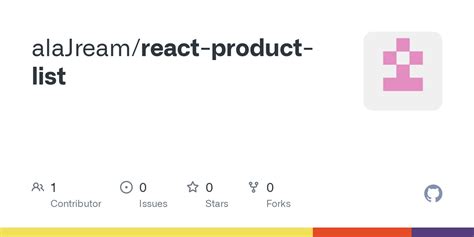 github alajream react product list