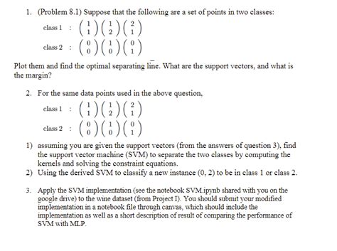 Solved 1 Problem 81 Suppose That The Following Are A Set