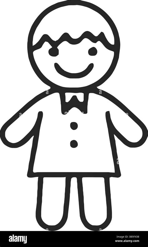 Cute Doll Line Drawing Stock Vector Image And Art Alamy