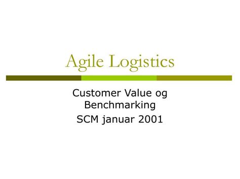 Ppt Agile Logistics Powerpoint Presentation Free Download Id6080784
