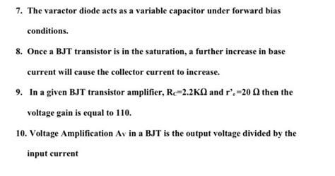Solved The Varactor Diode Acts As A Variable Capacitor Chegg Com