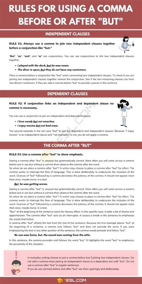 Use A Comma Before Or After But Useful Rules ESL