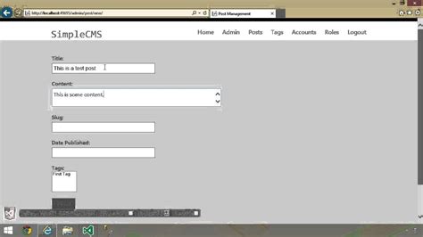 Build A Cms With Aspnet Web Pages Introduction Youtube