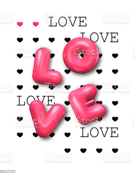 발렌타인 데이 현실적인 3d 벡터 디자인입니다 해피 발렌타인 데이 판매 포스터 3d 렌더 오브젝트 휴일 배경입니다 3차원 형태에 대한 스톡 벡터 아트 및 기타 이미지