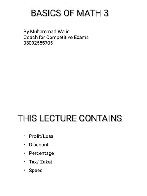 Gsa Math Questions For Css Pdf Profit Economics Discounting