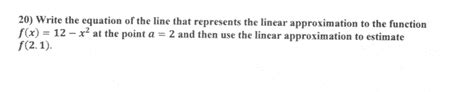 Solved 20) Write the equation of the line that represents | Chegg.com