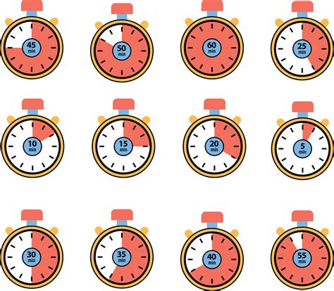 Countdown Stopwatch Icon Design Collection Timer Icon Set 34104495 Vector Art At Vecteezy