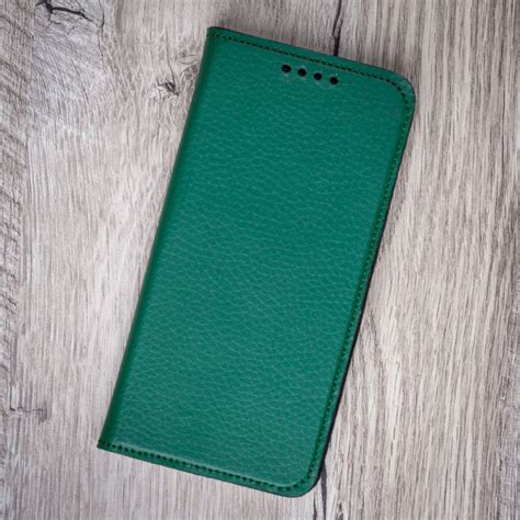 Кожаный чехол книжка для телефона Samsung Galaxy M21 от Jk Case зеленый фото отзывы