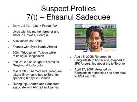Ppt Suspect Profiles Scarborough 7a Fahim Ahmad Powerpoint