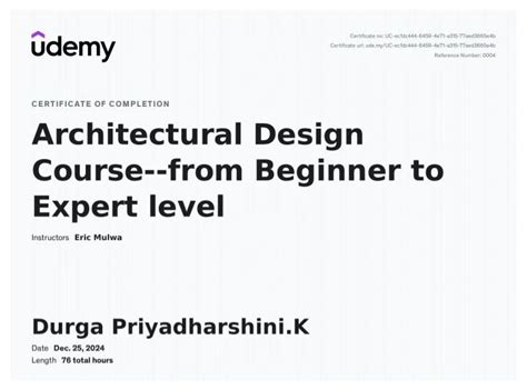 Udemy Civilengineering Architecturedesign Learningjourney Durga Priyadharshini Karunakaran