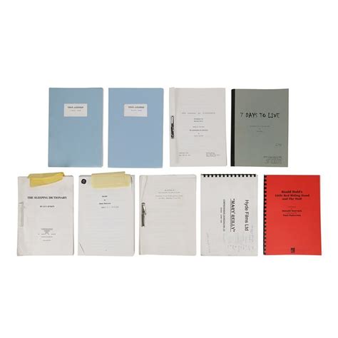 Collection Of Production Scripts Various Productions