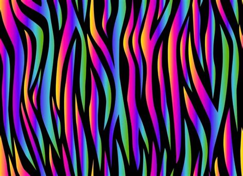 Colorful Zebra Print Pattern