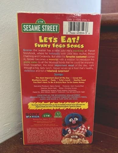 Sesame Street Lets Eat Funny Food Songs Vhs 1999 For Sale Online