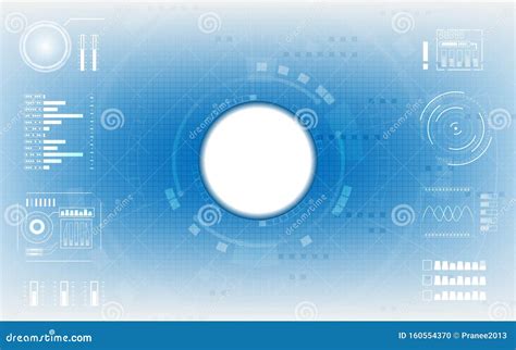 Blue Digital Structure Elements Technology Communication Design Stock Vector Illustration Of