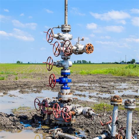 Premium Photo Oil Well After Repair In Mud And Puddles
