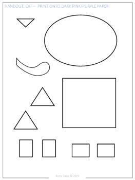 Shape Art Lesson Plan Shape Cat By Kerry Daley TpT