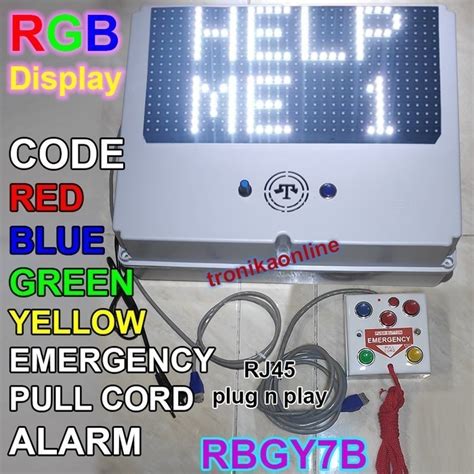 Code Red Blue Green Yellow Emergency Pull Cord Alarm Display Rbgy7b 1