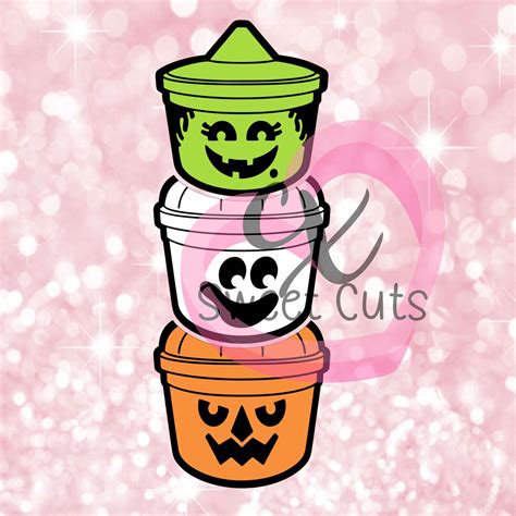 Mini Halloween Bucket Cookie Cutter Stack Etsy