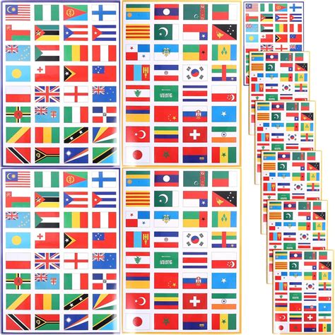 Favomoto Stickers Country Passport Countries Scrapbook World Flag