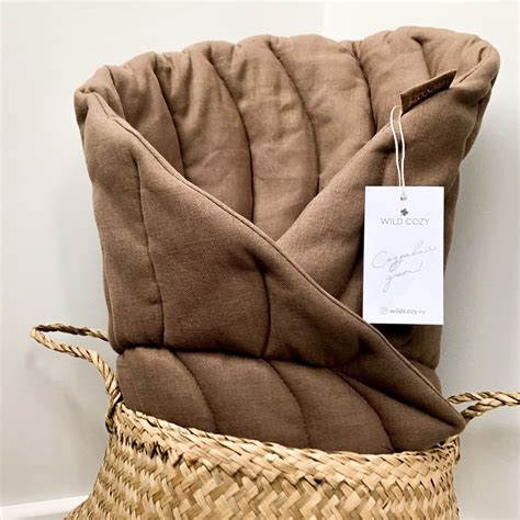 Коврик лист плед коричневый в скандинавском стиле для детской комнаты в интернет магазине на