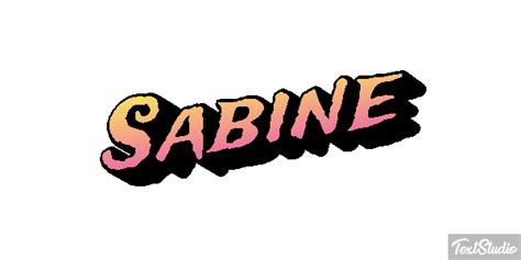Sabine Name Animated  Logo Designs