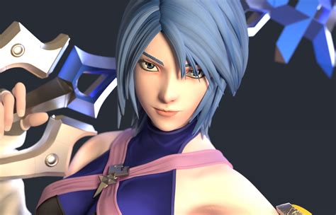 Aqua From Kingdom Heart Hd Model Pressuported 3d Model 3d Printable