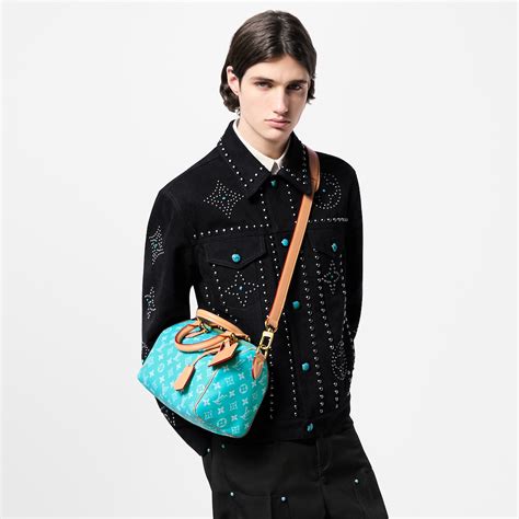 Speedy P9 Bandoulière 25 Bag Luxury H40 Blue Louis Vuitton