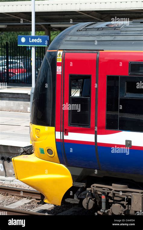 Close Up Of The Front Of A Class 333 Train In Northern Rail Livery At