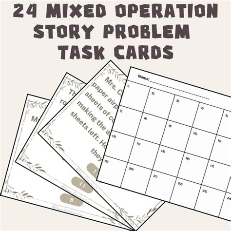 Add Subtract Multiply Divide Mixed Numbers Task Cards Tpt