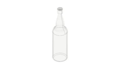 玻璃汽水瓶step模型图纸下载 懒石网